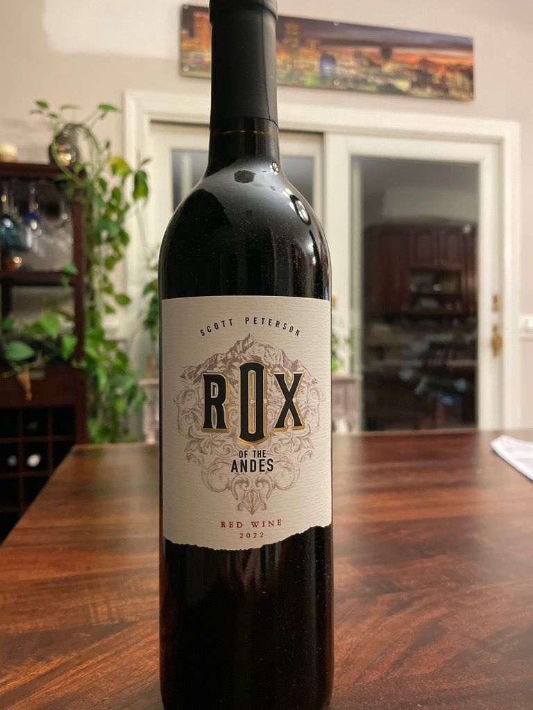 2022 Scott Peterson ROX of the Andes Red Wine, Argentina, Mendoza ...