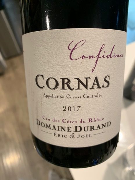 2017 Domaine Durand Cornas Confidence, France, Rhône, Northern Rhône ...