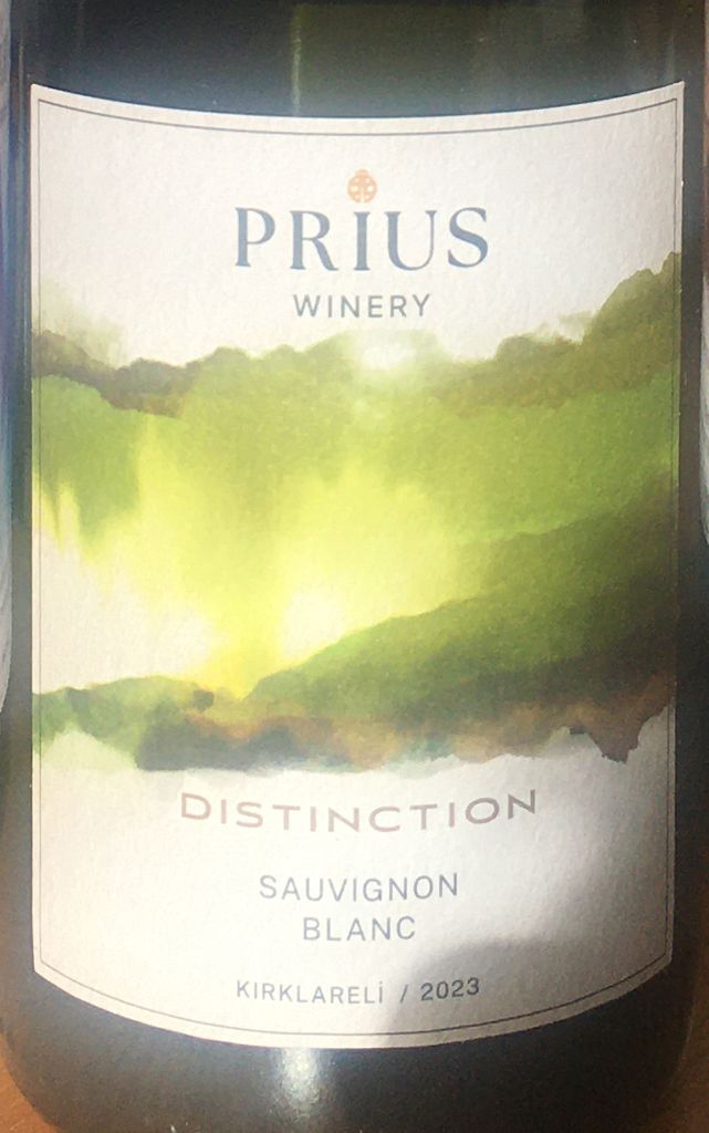 2023 Prius Wines Sauvignon Blanc Distinction, Turkey, Thrace ...