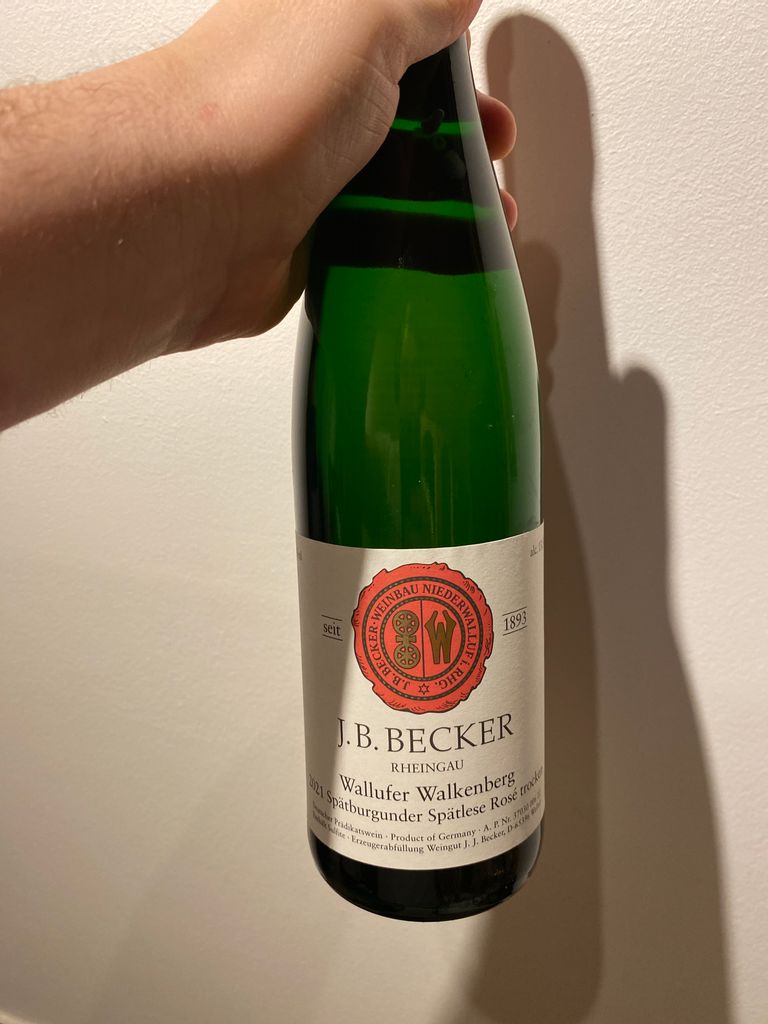 2021 J.B. Becker Wallufer Walkenberg Spätburgunder Weißherbst Spätlese ...
