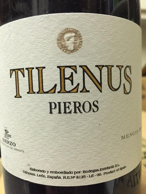2001 Bodegas Estefanía Bierzo Tilenus Pieros, Spain, Castilla y León ...
