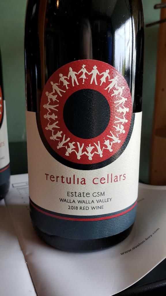 2018 Tertulia Cellars Reserve GSM Riviere Galets Estate Vineyard, USA ...