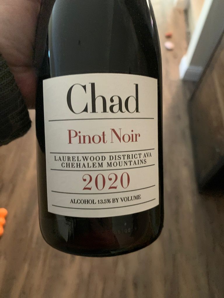 2020 Chad Pinot Noir Laurelwood District, USA, Oregon, Willamette ...
