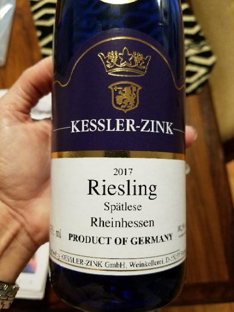 2018 Kessler-Zink Riesling Lieblich, Germany, Rheinhessen - CellarTracker