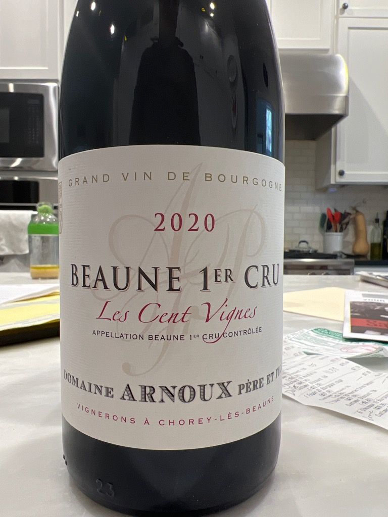2020 Domaine Arnoux Pére et Fils Beaune 1er Cru Cent-Vignes, France ...