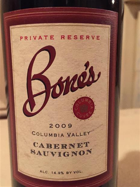 1990 Bone's Cabernet Sauvignon Reserve Bookwalter Winery, USA ...
