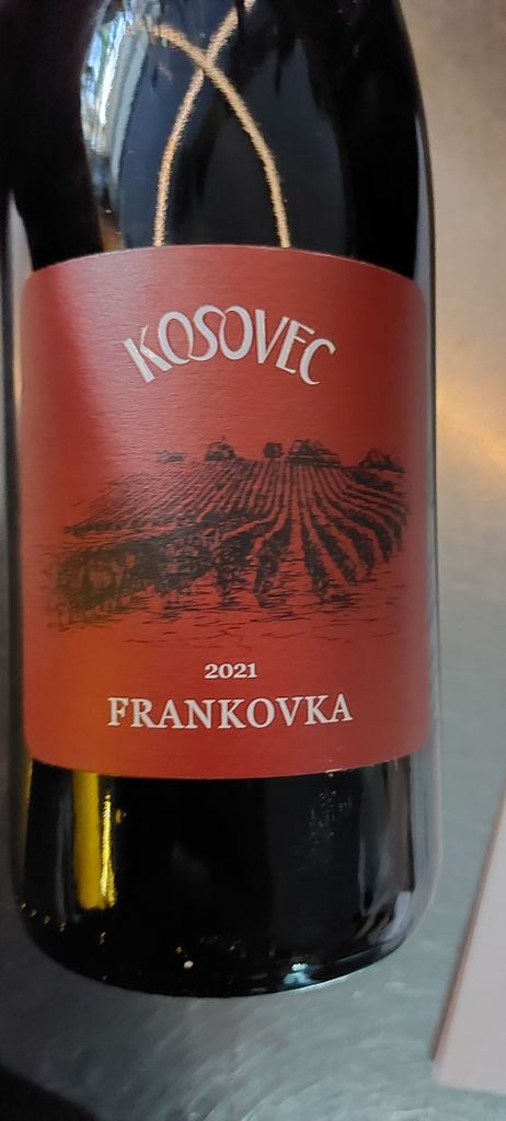 2021 Kosovec Estate Winery Frankovka, Croatia, Croatian Uplands ...