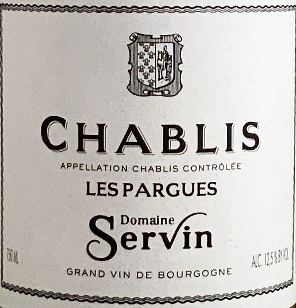 2014 Domaine Servin Chablis Les Pargues, France, Burgundy, Chablis ...