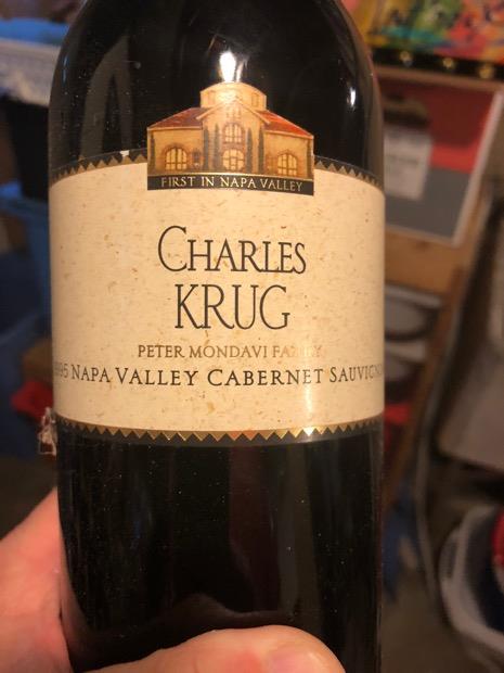 1995 Charles Krug Winery (Peter Mondavi Family) Cabernet Sauvignon, USA ...