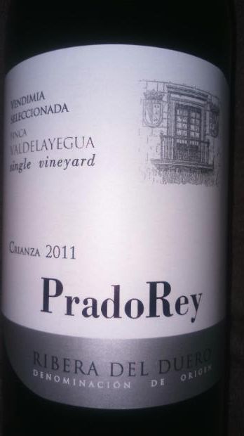2011 Prado Rey Ribera del Duero Crianza Finca Valdelayegua, Spain ...
