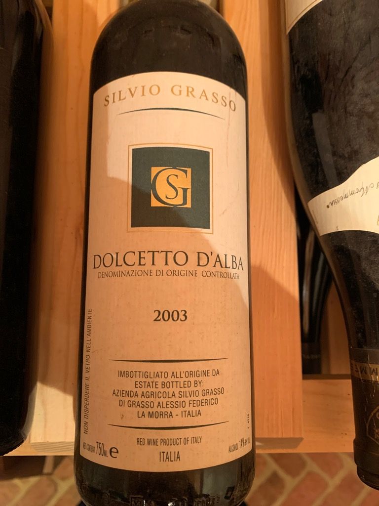1998 Silvio Grasso Dolcetto d'Alba, Italy, Piedmont, Alba, Dolcetto d ...