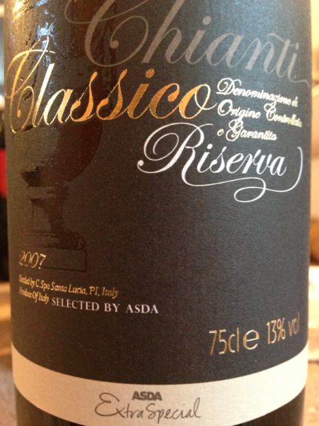2007 Castellani Spa Chianti Classico Asda Extra Special Riserva, Italy ...