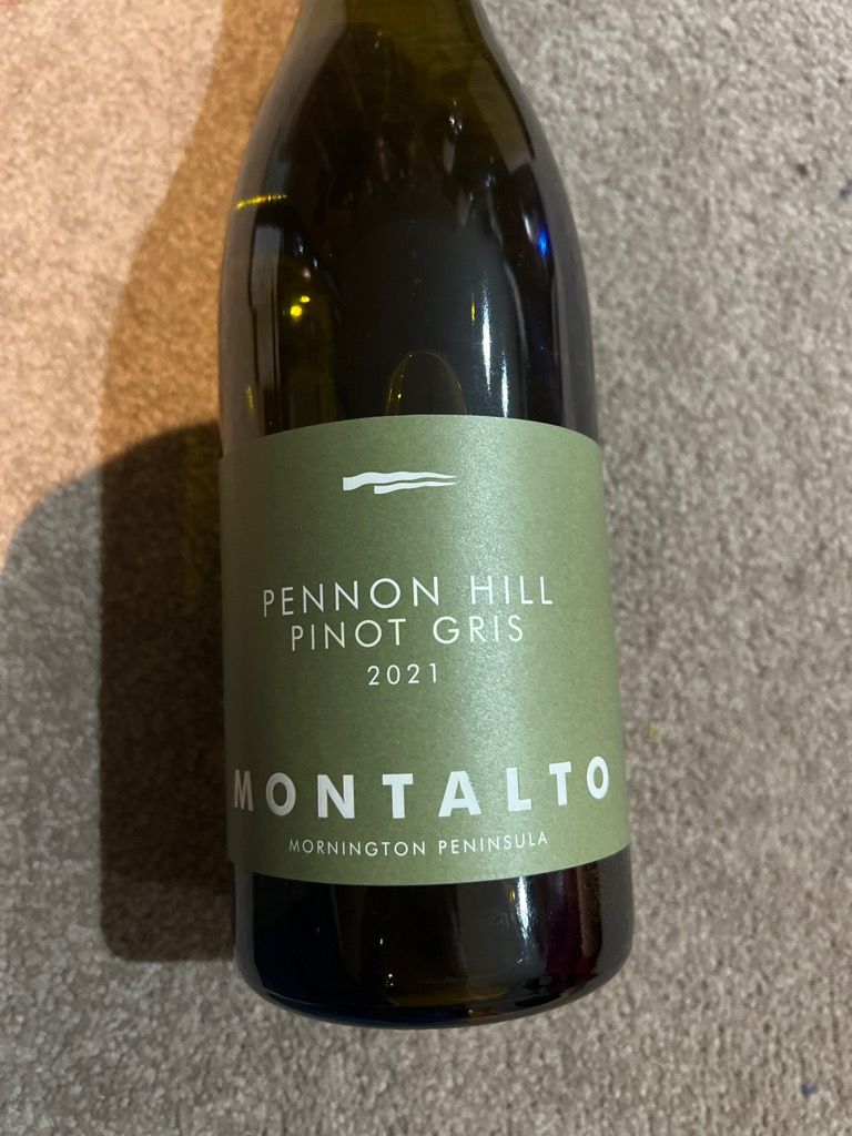 2021 Montalto Vineyards Pinot Gris Pennon Hill, Australia, Victoria ...