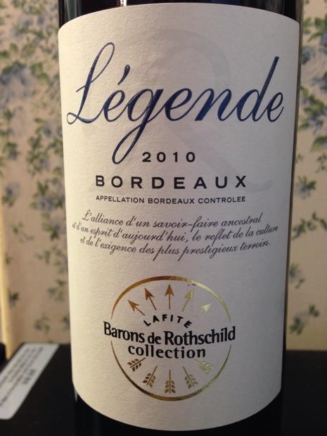 2010 Barons de Rothschild (Lafite) Bordeaux Légende, France, Bordeaux ...