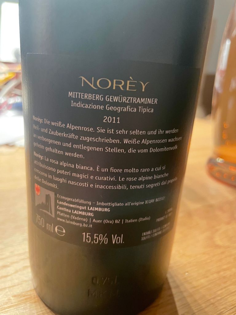 2011 Laimburg Norey Alto Adige - Südtirol, Italy, Trentino-Alto Adige ...