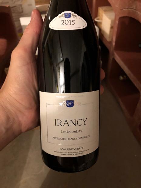 2018 Domaine Verret Irancy Les Mazelots, France, Burgundy, Côtes d ...