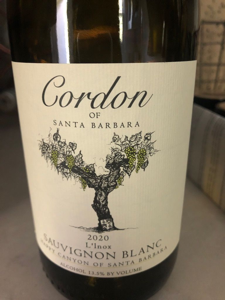 2020 Cordon Sauvignon Blanc L'Inox, USA, California, Central Coast ...
