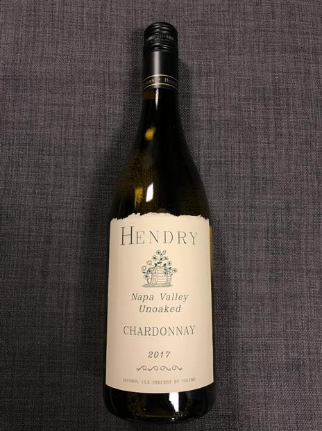 2017 Hendry Chardonnay (Unoaked), USA, California, Napa Valley ...