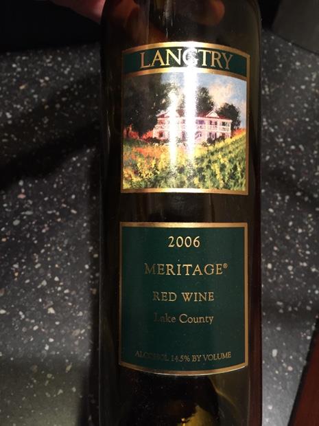 2006 Guenoc Langtry Meritage Red, USA, California, North Coast, Lake ...