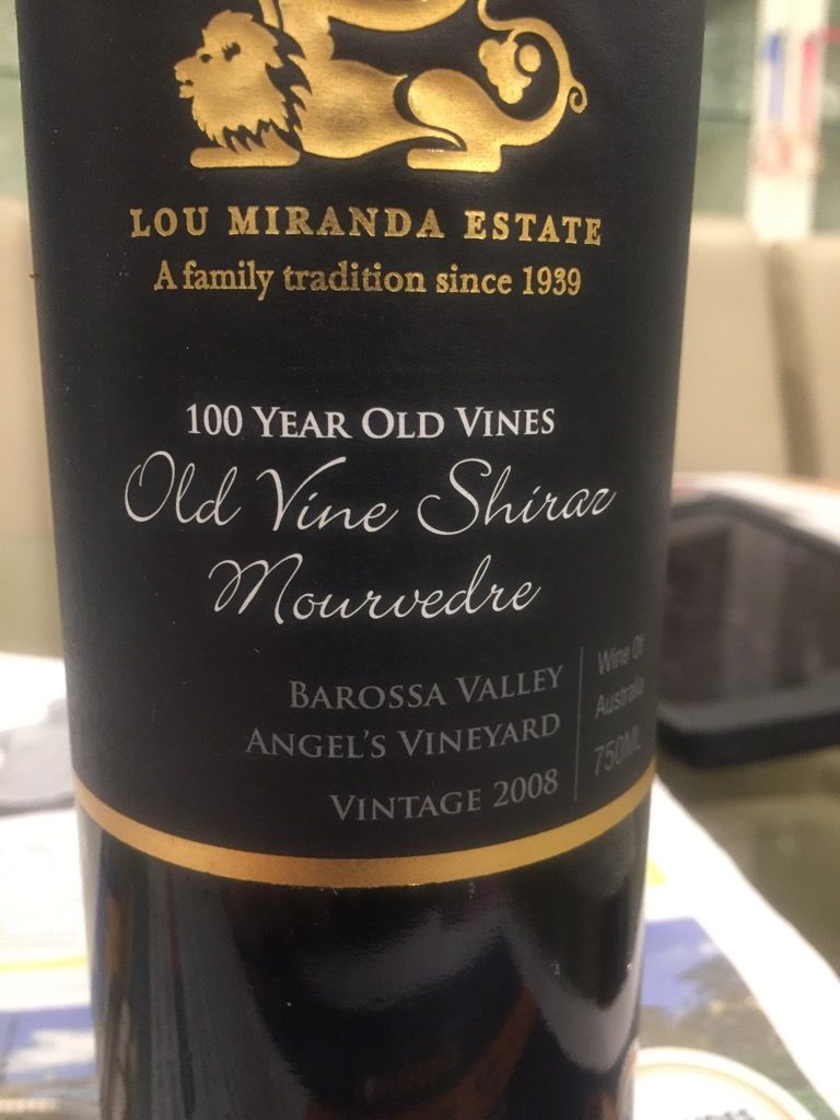 2013 Lou Miranda Old Vine Shiraz Mourvedre Angel's Vineyard, Australia ...
