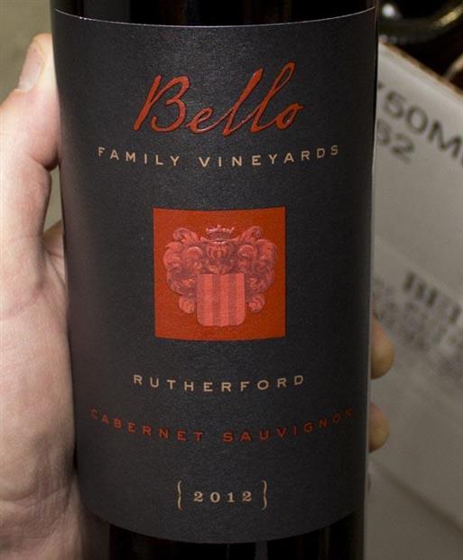 2012 Bello Family Vineyards Cabernet Sauvignon, USA, California, Napa ...