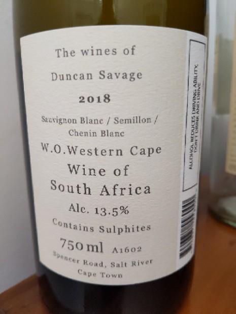 2018 Savage Wines White Blend, South Africa, Western Cape - CellarTracker