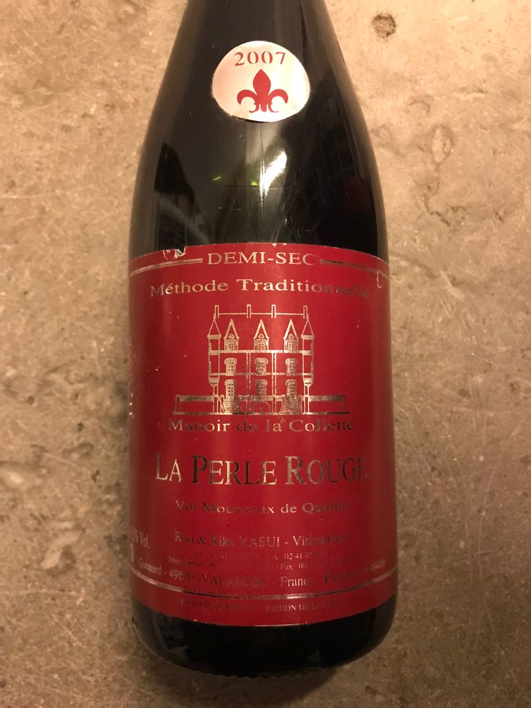 2007 Manoir de la Collette La Perle Rouge - Demi-Sec, France, Loire ...