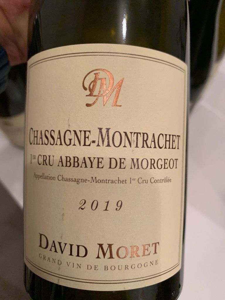 2020 David Moret Chassagne-Montrachet 1er Cru Abbaye de Morgeot, France ...