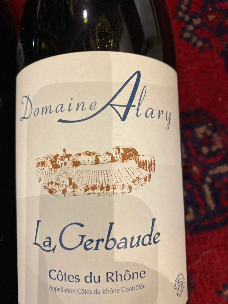 2015 Domaine Alary Côtes du Rhône La Gerbaude, France, Rhône, Southern ...