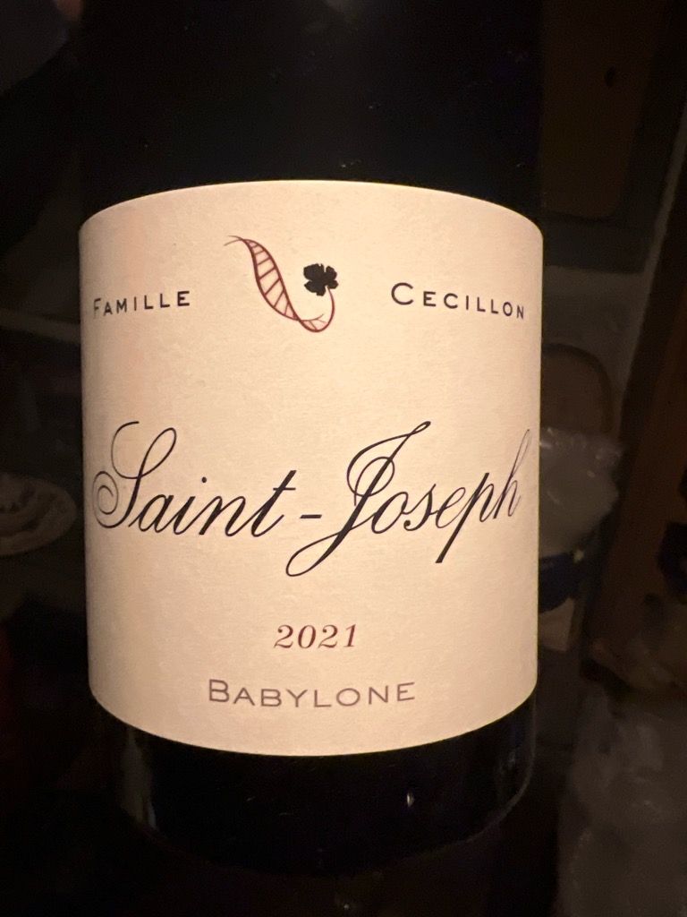 2023 Julien Cecillon St. Joseph Babylone, France, Rhône, Northern Rhône ...