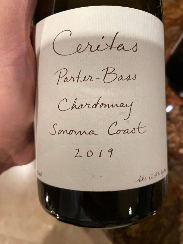 2019 Ceritas Chardonnay Porter-Bass Vineyard, USA, California, Sonoma ...