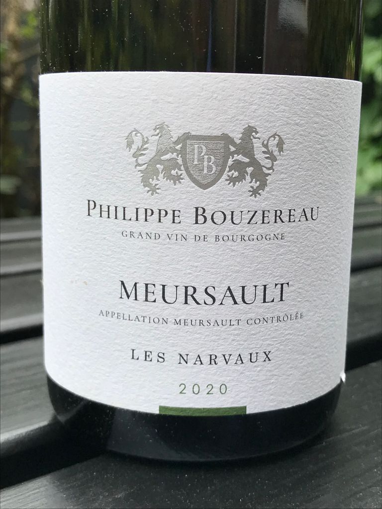 2020 Philippe Bouzereau Meursault Les Narvaux, France, Burgundy, Côte ...