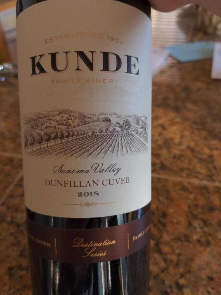 2018 Kunde Dunfillan Cuvée Destination Series, USA, California, Sonoma ...