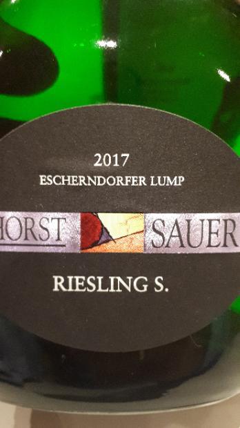 2022 Horst Sauer Escherndorfer Lump Riesling Großes Gewächs, Germany, Franken - CellarTracker