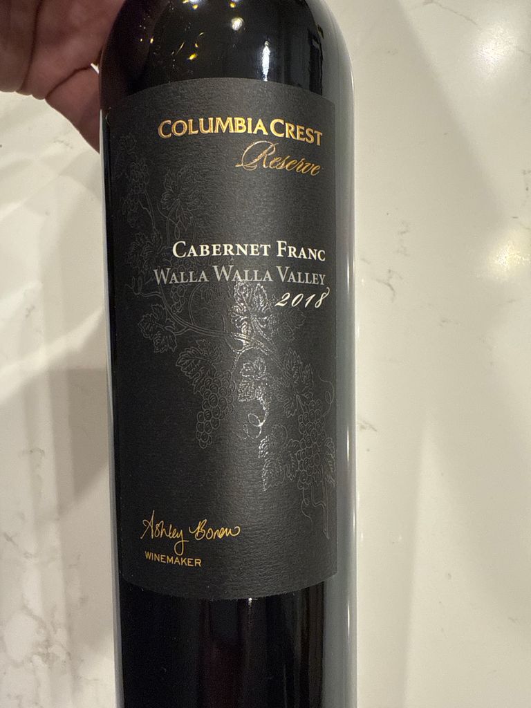 2019 Columbia Crest Cabernet Franc Reserve, USA, Washington, Columbia ...