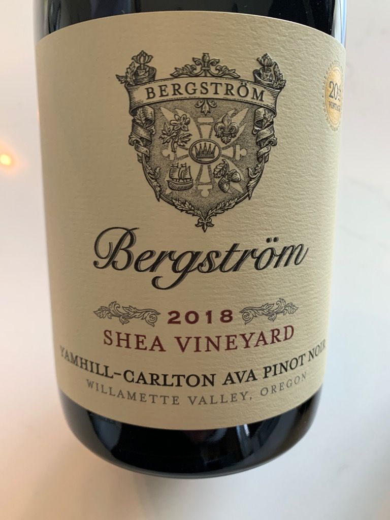 2018 Bergström Pinot Noir Shea Vineyard, USA, Oregon, Willamette Valley ...
