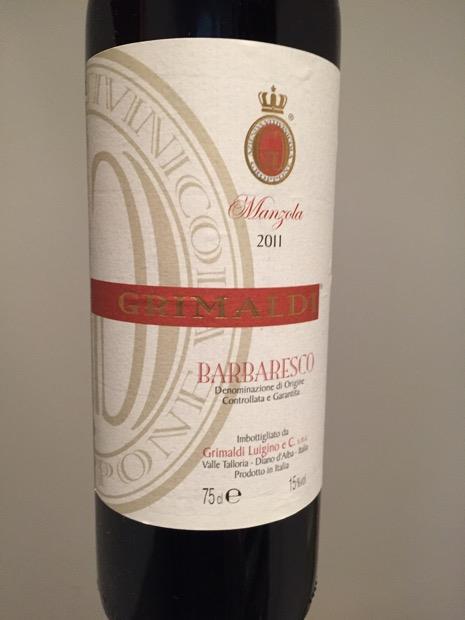 2012 Grimaldi Luigino Barbaresco Vigna Manzola, Italy, Piedmont, Langhe ...