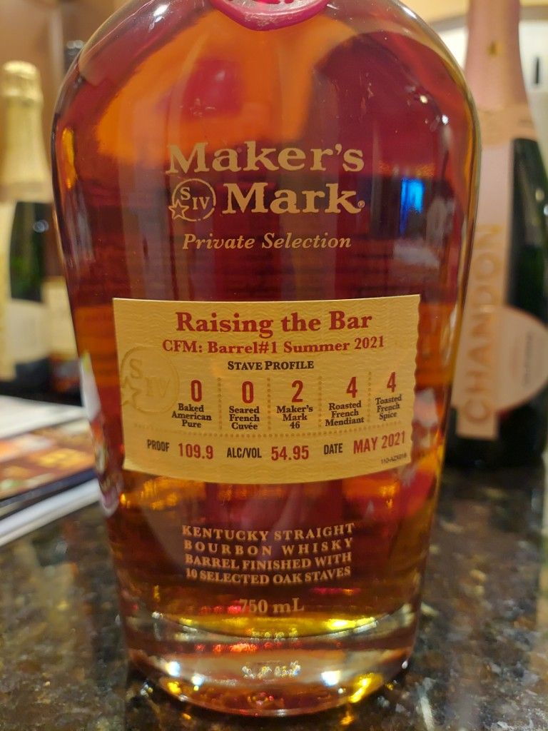2021 Maker's Mark Private Selection (CFM: Barrel #1) Raising the Bar Kentucky Straight Bourbon ...