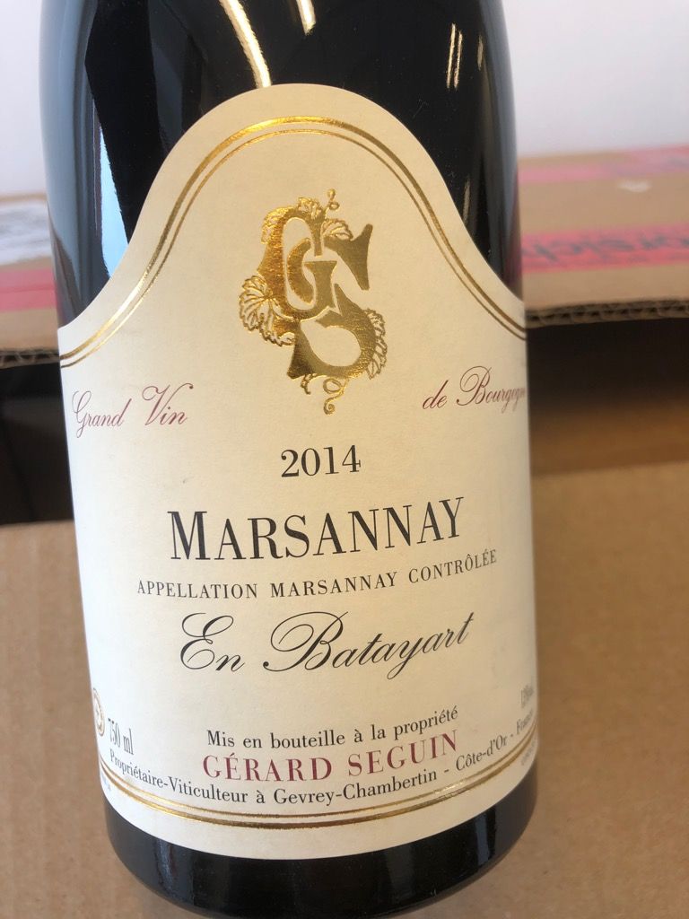 2014 Gérard Seguin Marsannay Rouge en Batayart, France, Burgundy, Côte ...