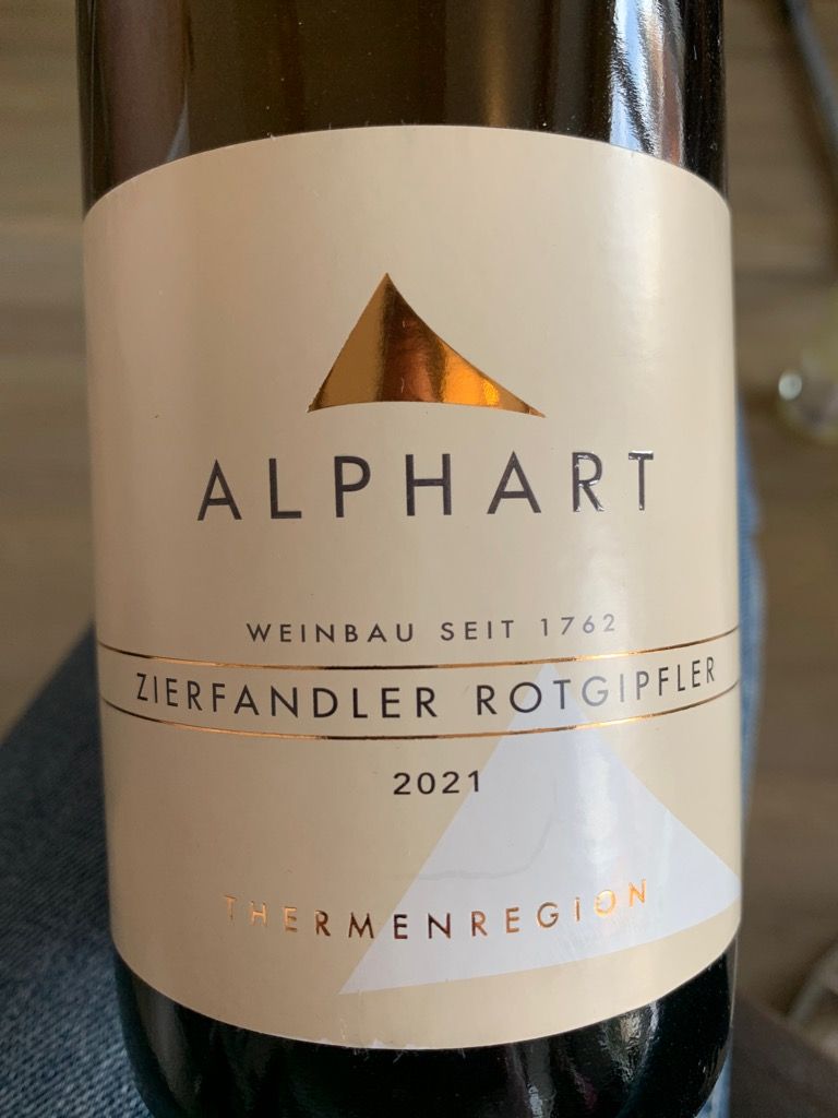 2022 Alphart Zierfandler Zierfandler-Rotgipfler, Austria ...
