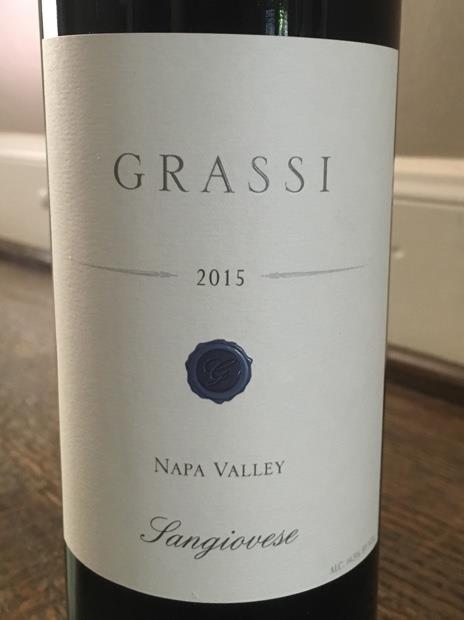 2016 Grassi Family Vineyards Sangiovese, USA, California, Napa Valley ...