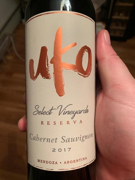 2017 The Uko Cabernet Sauvignon Select Vineyard Reserva, Argentina ...