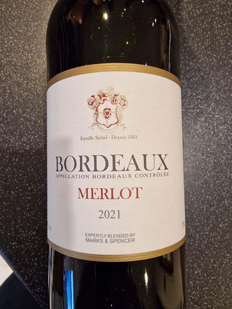 2021 Marks & Spencer Bordeaux Merlot, France, Bordeaux - CellarTracker