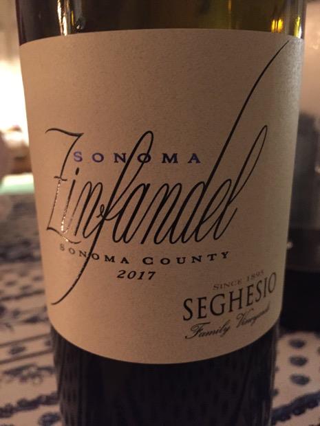 2017 Seghesio Family Vineyards Zinfandel Angela's Table, USA ...