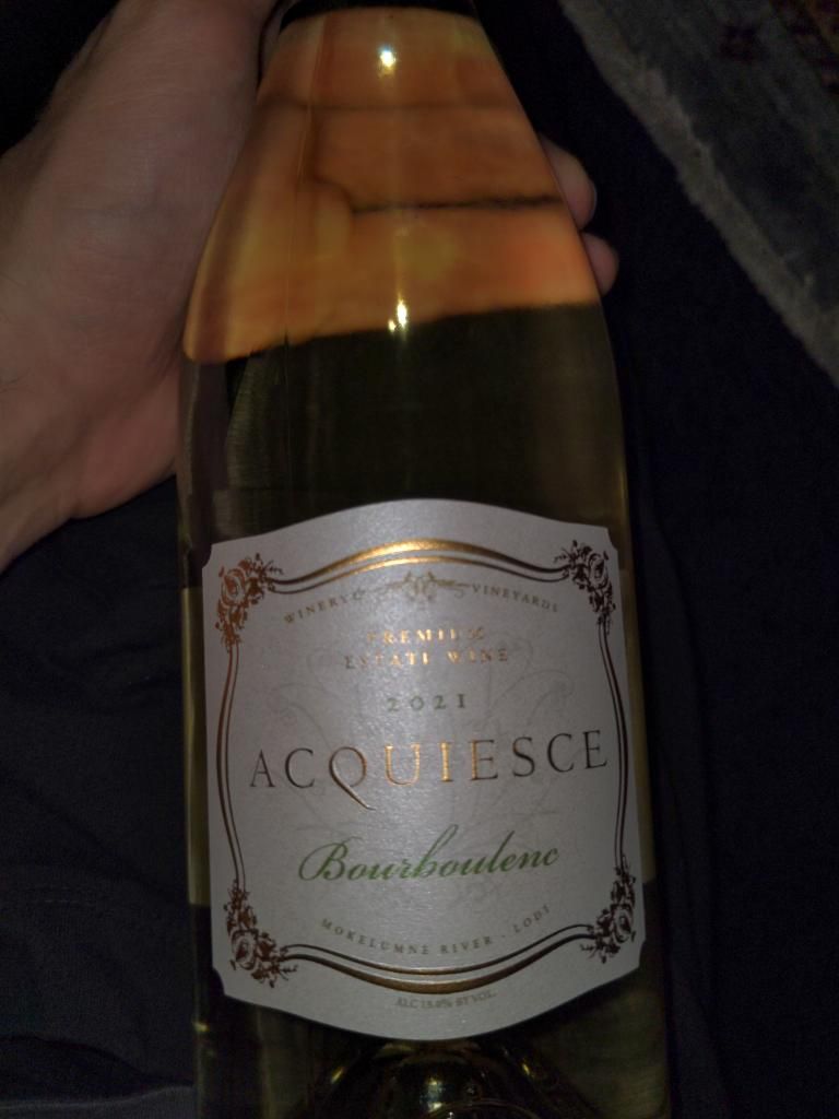 2021 Acquiesce Bourboulenc, USA, California, Central Valley, Lodi ...