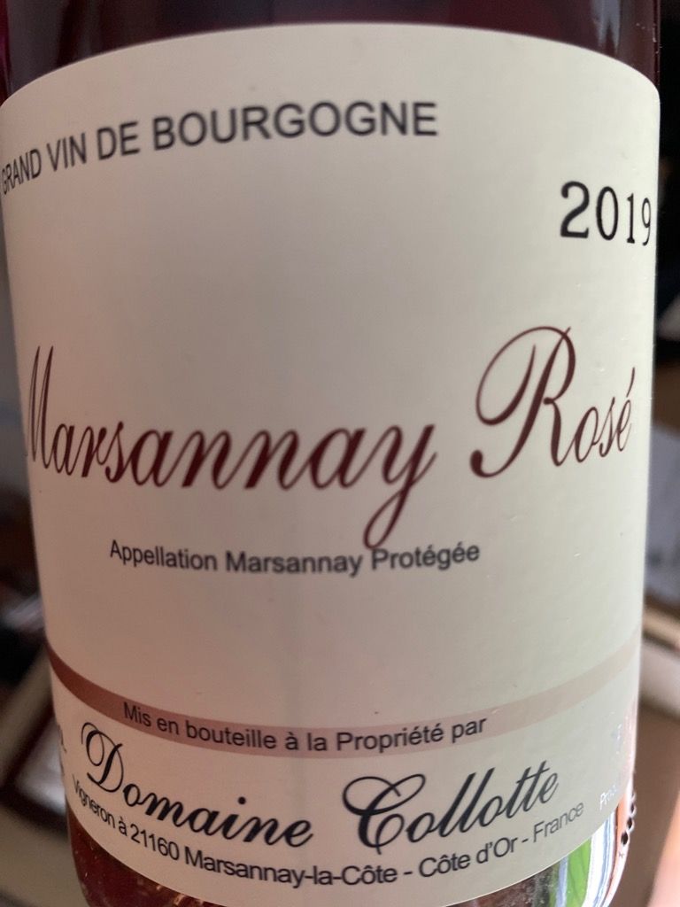 2019 Domaine Collotte Marsannay Rosé, France, Burgundy, Côte de Nuits ...