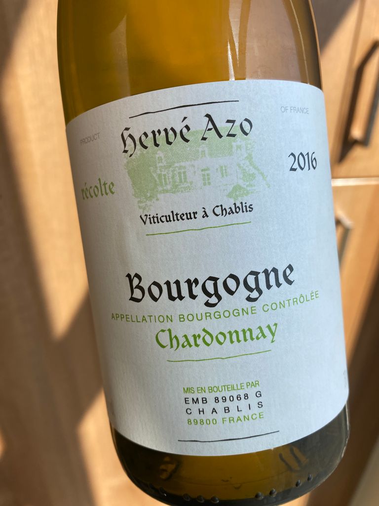 2016 Domaine Hervé Azo Bourgogne Blanc, France, Burgundy, Bourgogne ...
