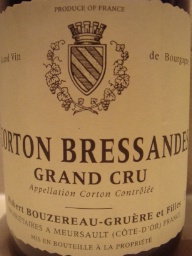 1998 Hubert Bouzereau-Gruère et Filles Corton-Bressandes, France ...