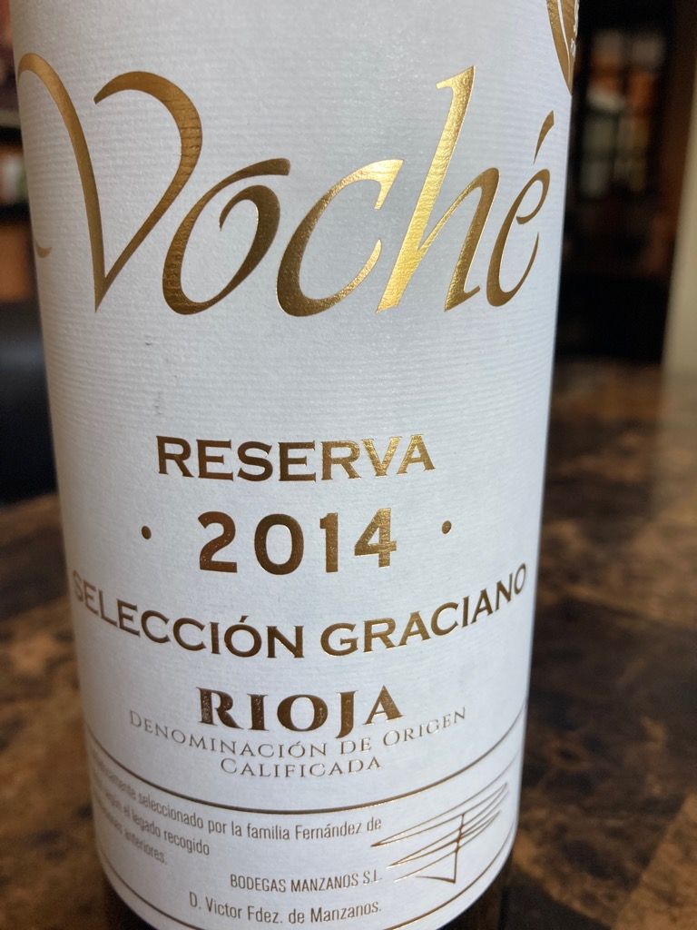 2014 Bodegas Manzanos Rioja Voché Selección, Spain, La Rioja, Rioja ...