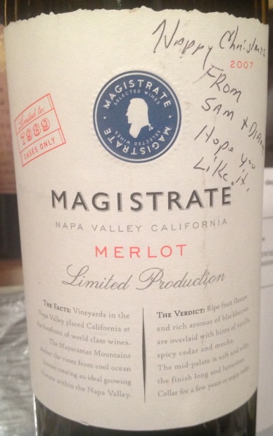 2009 Magistrate Vineyards Merlot, USA, California, Napa Valley ...